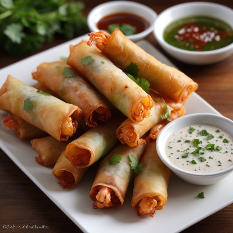 Crispy Shrimp Spring Rolls with Tangy Dipping Sauce: Perfect for Any ...