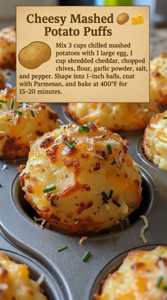 Cheesy Mashed Potato Puffs – Cooking and Recipes